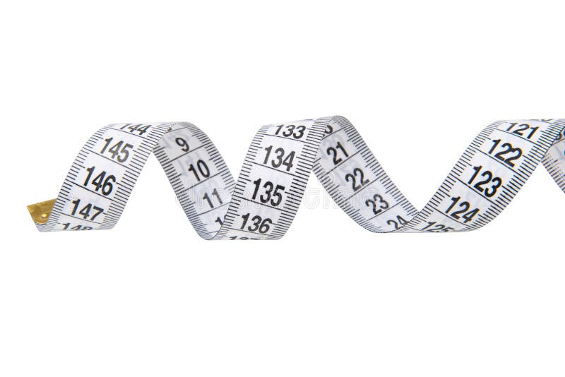 White Tape Measuring Isolated on a White Background Stock Image - Image ...