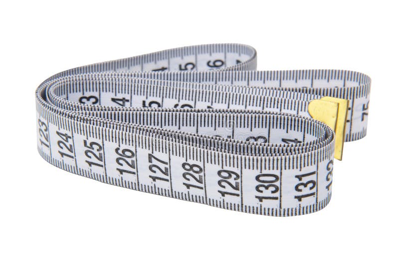 White Tape Measuring Isolated on a White Background Stock Image - Image ...