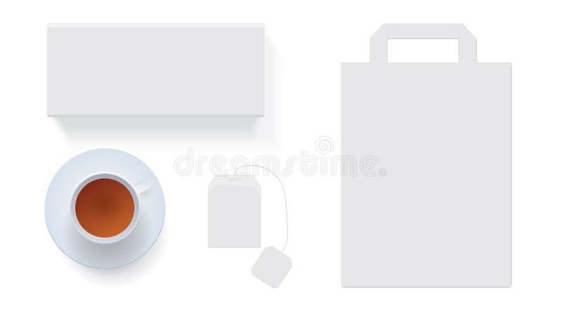 White tea box stock vector. Illustration of mockup, logo - 85075255