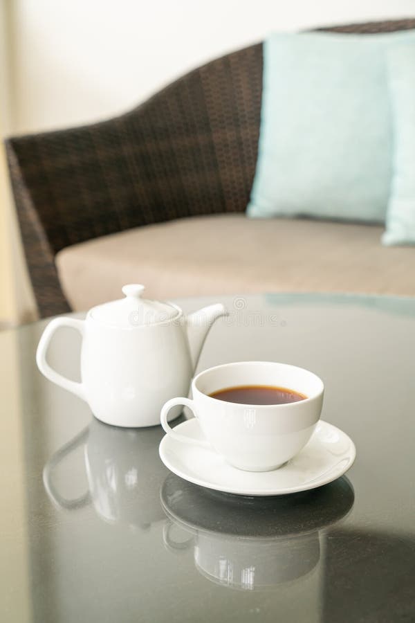 Teapot and a Cup on the Table Stock Image - Image of teapot, cafe: 5431087