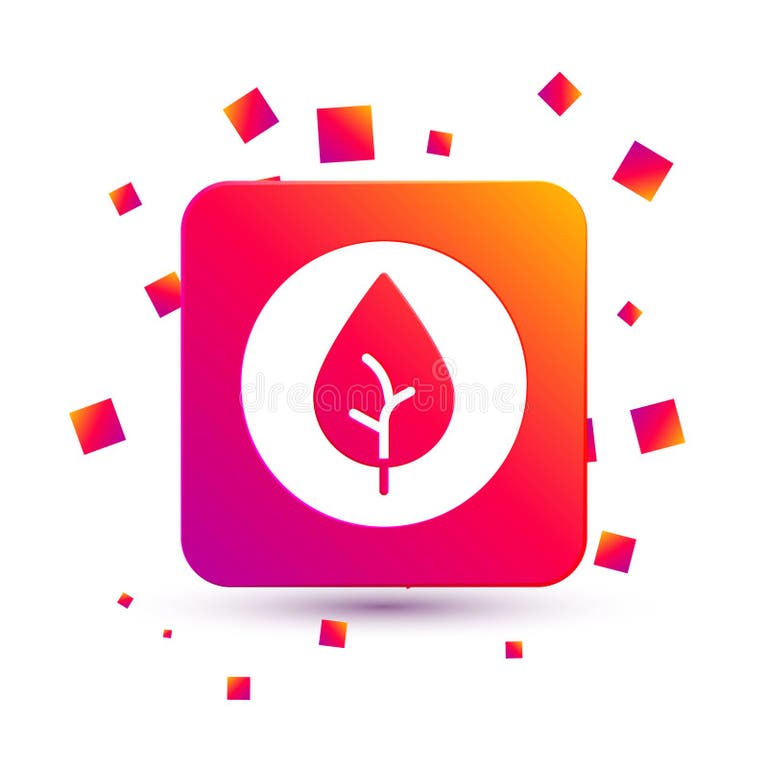 White Tea Leaf Icon Isolated on White Background. Tea Leaves. Square ...