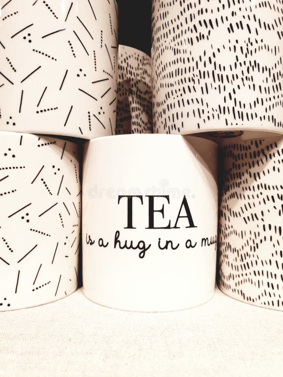 Tea is a hug in a mug stock photo. Image of present - 132118764