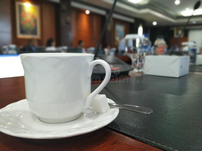 White Teacup with Rock Sugar and Teaspoon Stock Photo - Image of rock ...