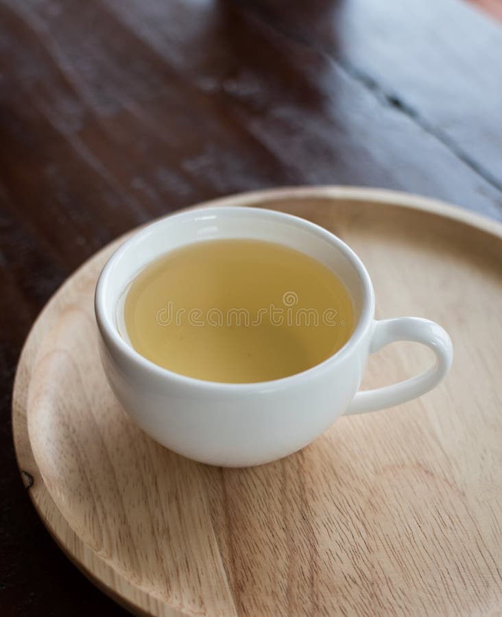 White Teacup on Wooden Table Stock Photo - Image of beverage, teacup ...