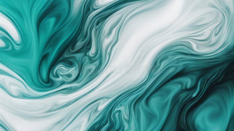 White and Teal Liquid Ink Texture Abstract Background Stock ...