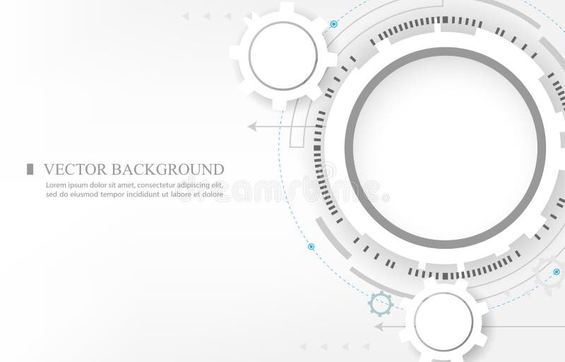 White Technology Background.Geometric Vector Hexagon Technology Shape ...