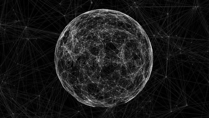 White Technology Sphere Connectivity Animation Stock Video - Video of ...