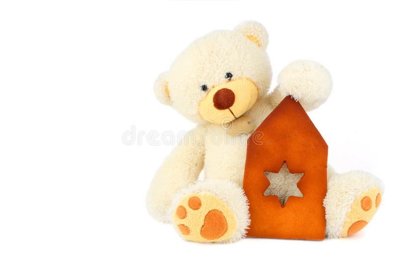 White teddy bear stock image. Image of present, bear, teddy - 3887723