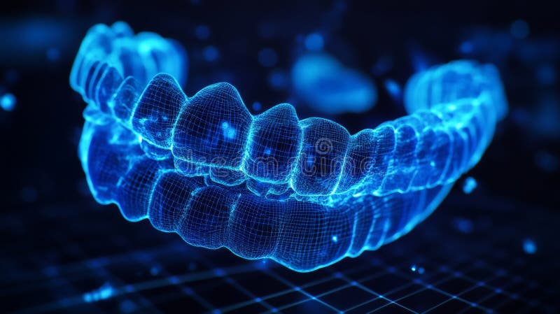 White Teeth with Bold Contrast on an Abstract Canvas. Stock Photo ...