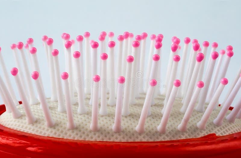 White Teeth of the Comb Close Up on a White Background Stock Photo ...
