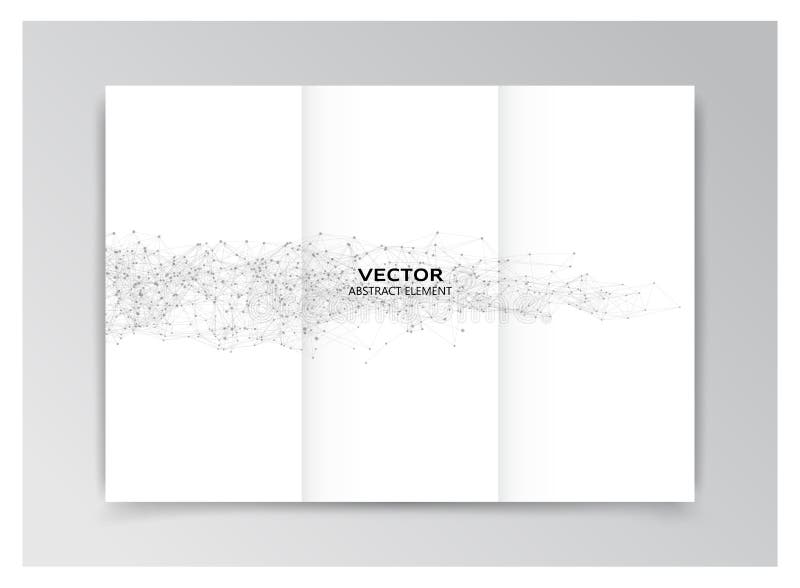 White Template of Booklet with Black Abstract Elements Stock Vector ...