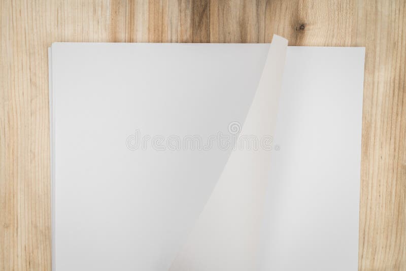 White Template Paper on Wood Texture. Stock Image - Image of print ...