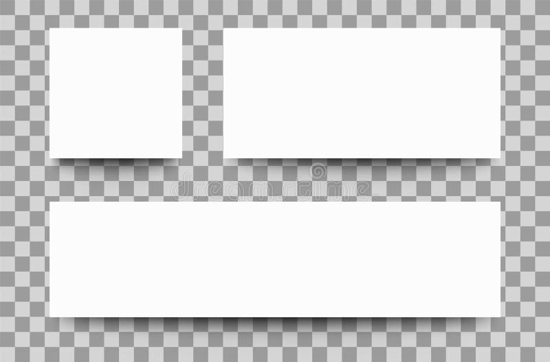 White Template with Shadow. Brochure, Banner, Social Media Post. Stock ...