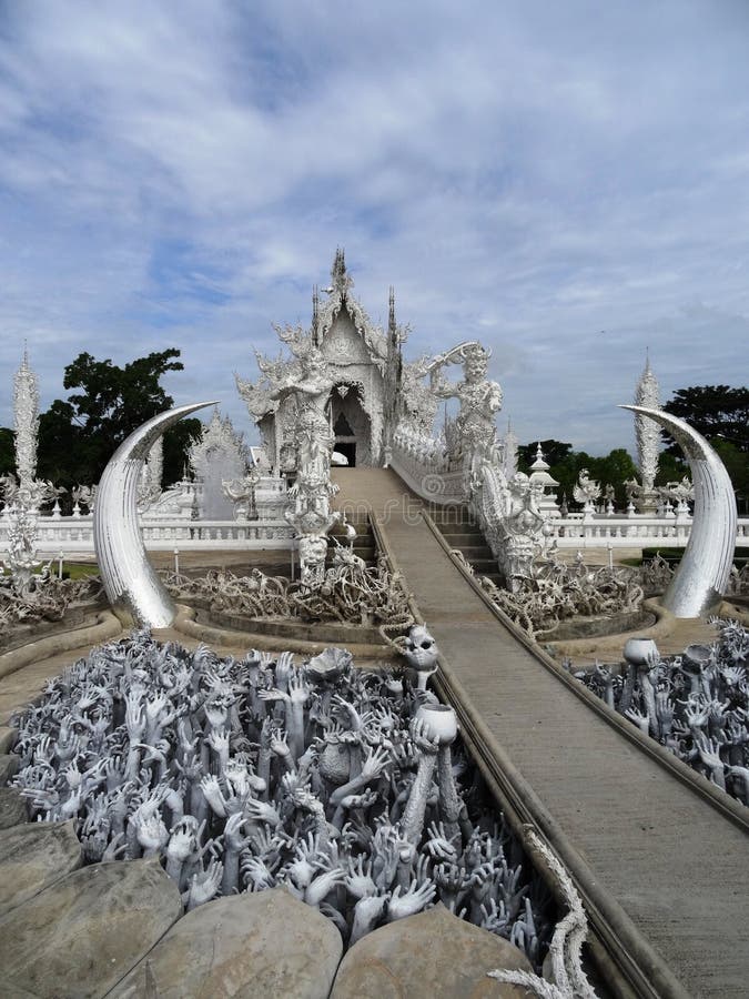 White Temple stock photo. Image of rong, carving, sculpture - 46447364