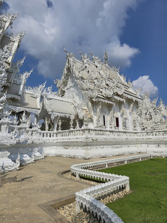 White Temple , Thailand stock image. Image of monastery - 340456075