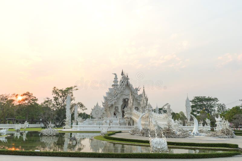 White Temple is Unique Beautiful Thai Art in Chiangrai Editorial Stock ...