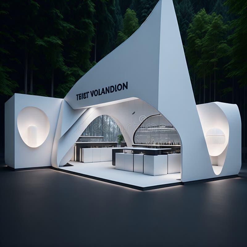 A White Tent with a Bar Inside of it Stock Illustration - Illustration ...