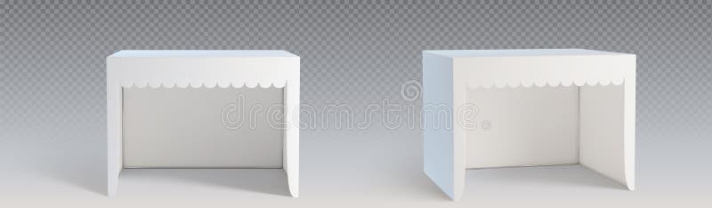 White Tent Booth Mockup Set Stock Illustration - Illustration of ...