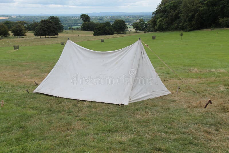 White Tent. stock photo. Image of holiday, sleep, countryside - 82495334