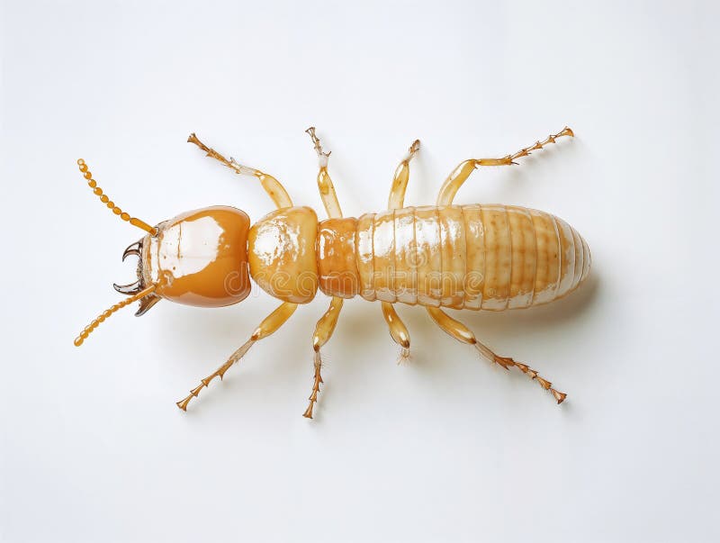 A White Termite on a White Background. View from Above Stock ...