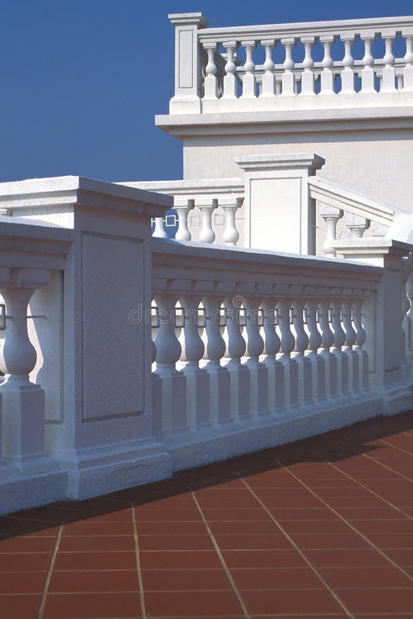 White Terrace and Balustrade Stock Image - Image of texture, white: 4483897