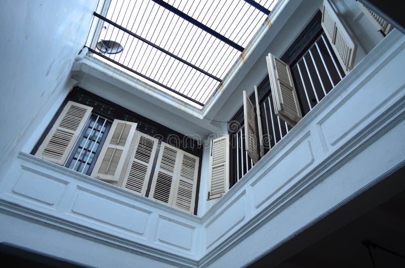 White terrace with windows stock image. Image of airy - 60208567