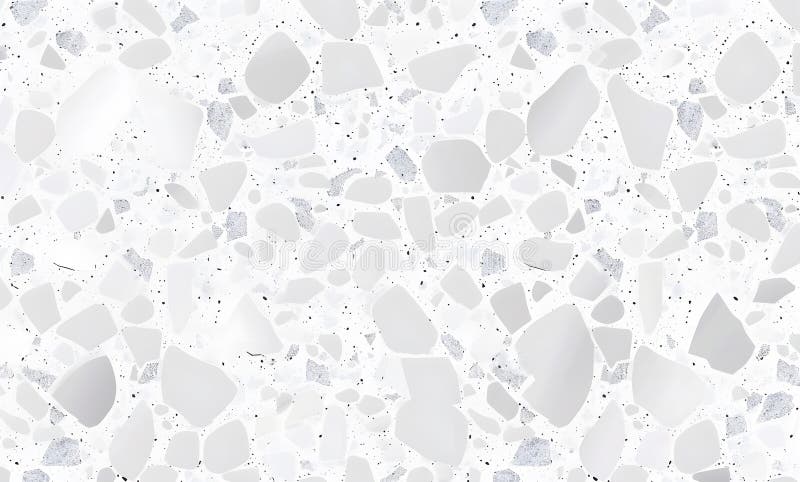 White Terrazzo Background with Grey Confetti Texture Stock Illustration ...