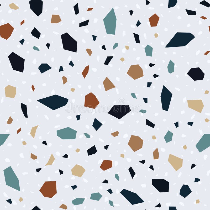 White Terrazzo Floor Texture Stock Illustration - Illustration of ...