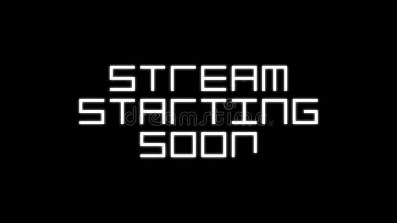 Stream Starting Soon Animation Blue Neon Sign Glowing Stock Video ...