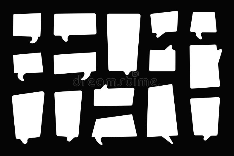 White Text Boxes and Speech Bubbles, Bold Frames, Stickers and ...