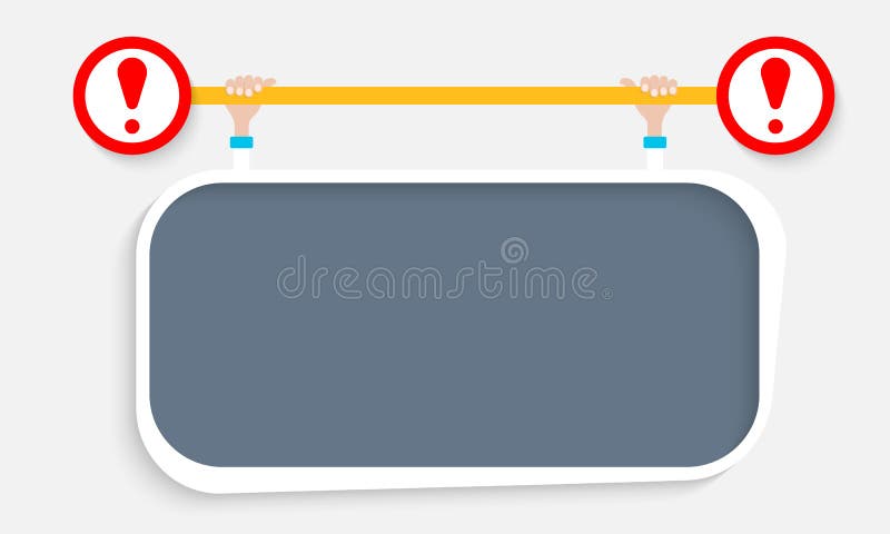 White Text Frame for Your Text and Two Exclamation Marks. Vector Stock ...