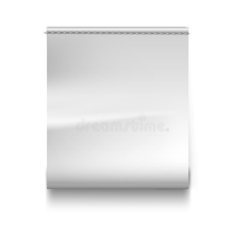 White Textile Loop Label Sewn Vertically, Vector Realistic Cloth Fabric ...