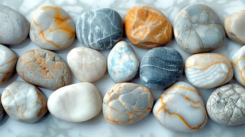 White Texture Natural Marble Pebbles Pattern Stock Illustration ...