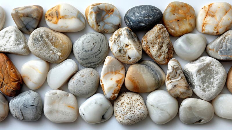 White Texture Natural Marble Pebbles Pattern Stock Illustration ...