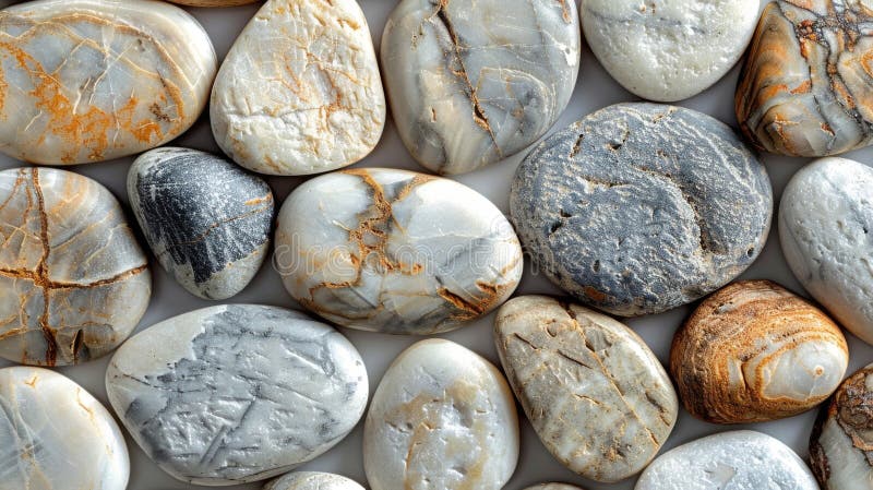 White Texture Natural Marble Pebbles Pattern Stock Illustration ...