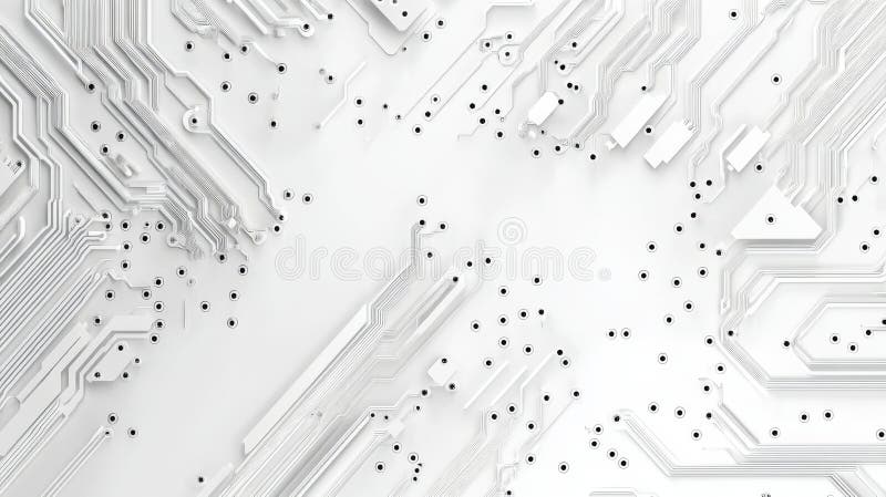 A White-textured Background Featuring a Printed Circuit Board, Suitable ...