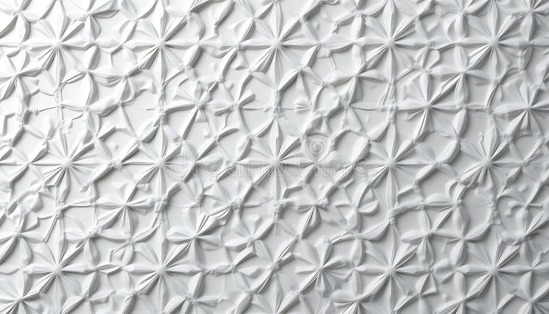 White Textured Background with a Repeating Pattern of Folded Fabric ...