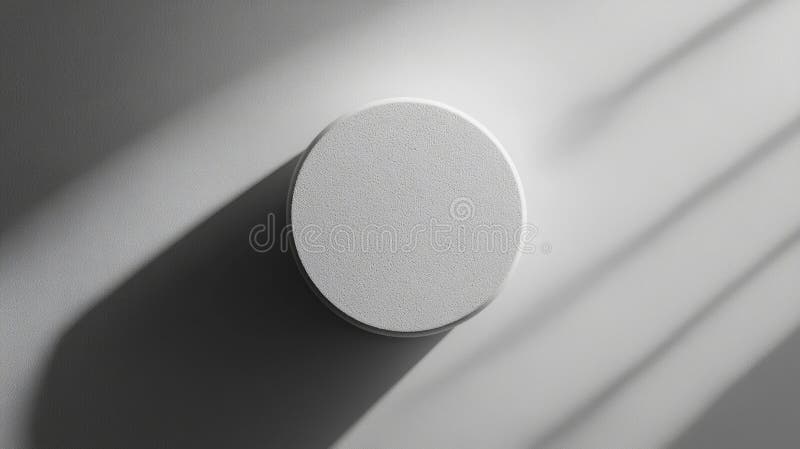 White Textured Cylinder on Light Background Stock Illustration ...