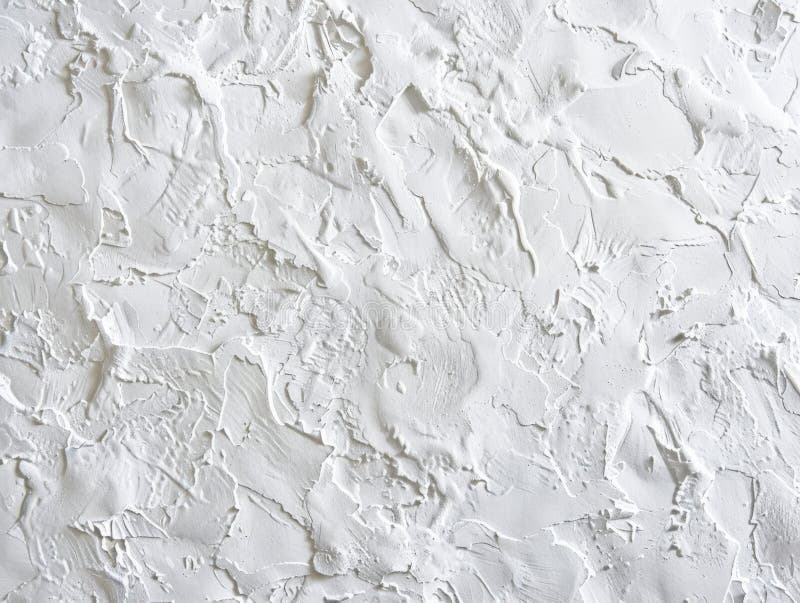 White Textured Plaster Wall with Intricate Patterns Creating a ...