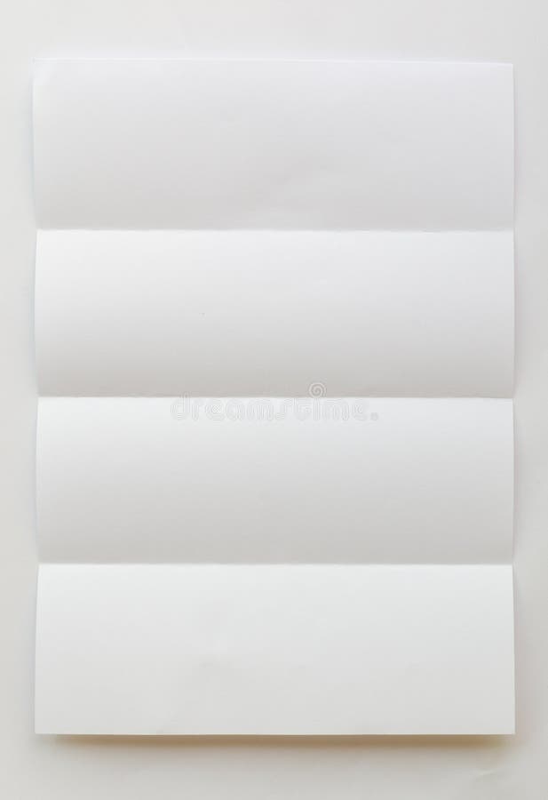 White Textured Sheet of Paper Folded Stock Image - Image of crumpled ...