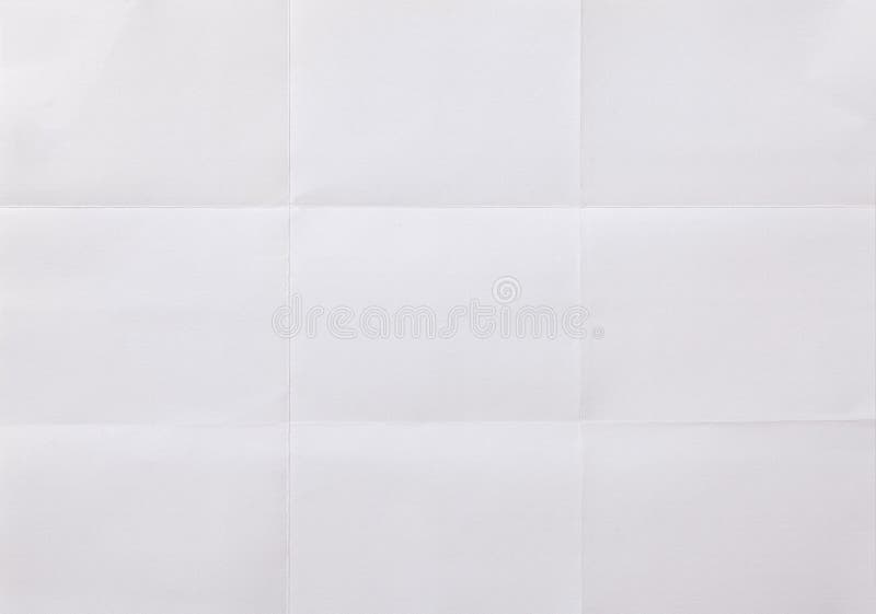White Textured Sheet of Paper Folded Stock Image - Image of detail ...