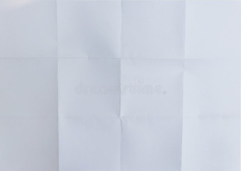 White Textured Sheet of Paper Folded in Sixteen Stock Photo - Image of ...