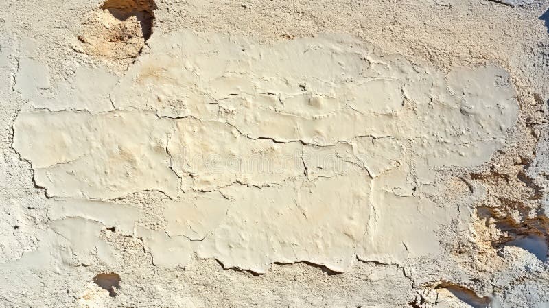A White, Textured Wall with Flaking Paint and Shadows, Giving it a ...