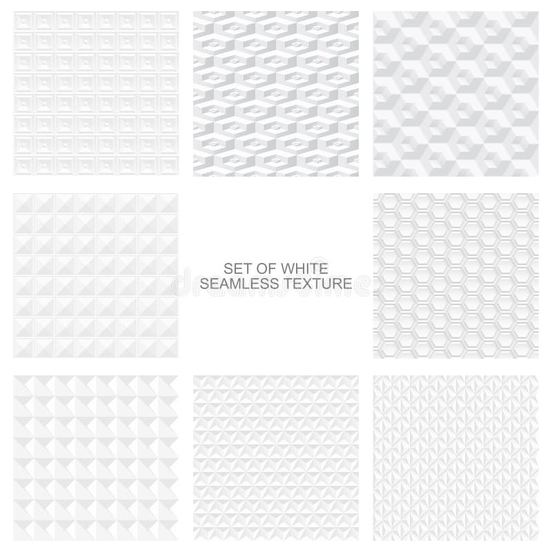 White Textures - Seamless Vector Collection Stock Vector - Illustration ...