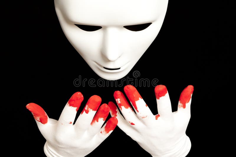 White theatrical mask stock image. Image of concept, gloves - 49198591
