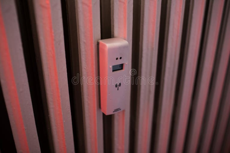 White Thermal Radiator with Digital W-lan Network Thermometer Reader ...