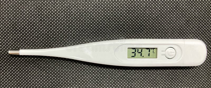 White Thermometer with Black Background Stock Image - Image of iron ...