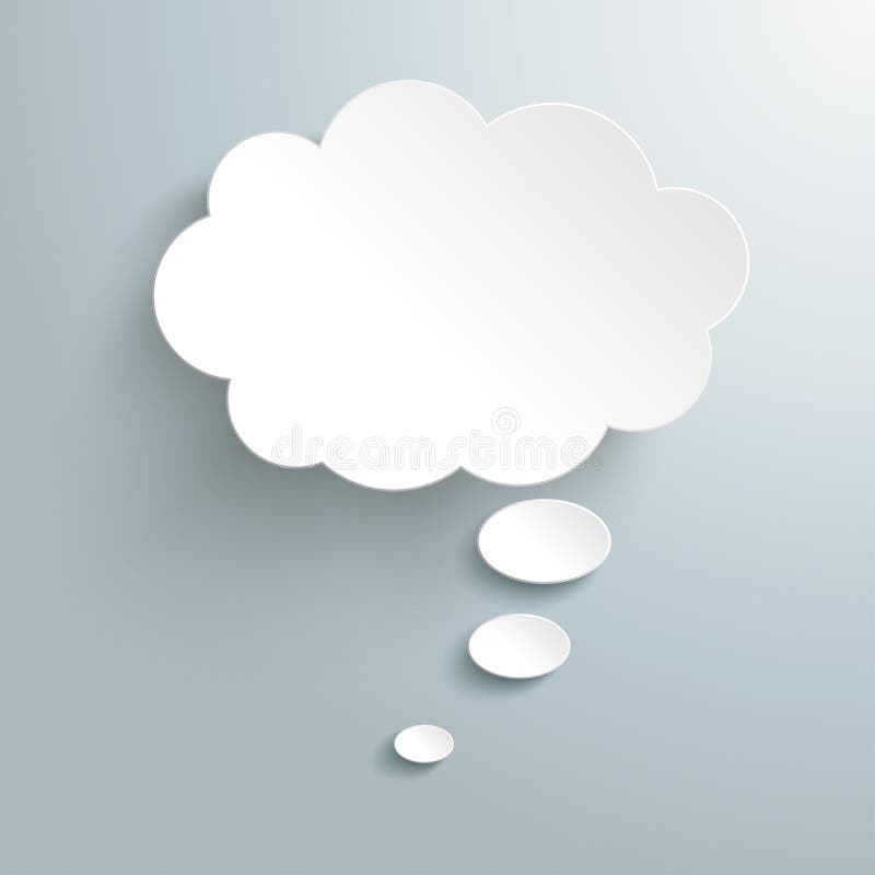 White Thought Bubble stock vector. Illustration of decor - 34567793
