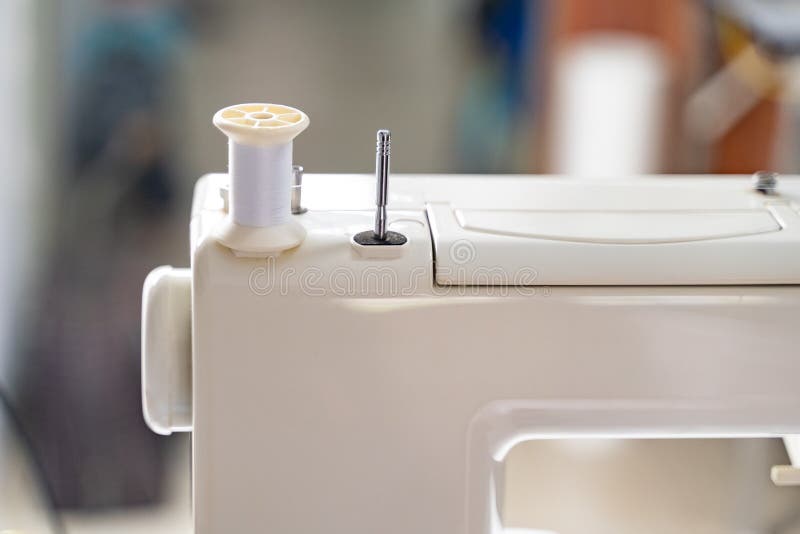 White thread stock photo. Image of electric, textile - 185229238