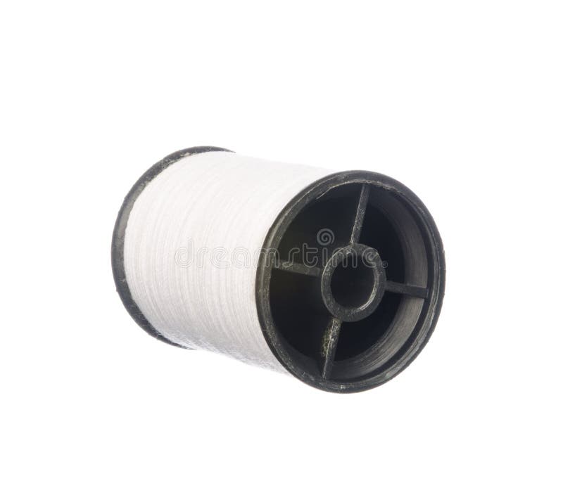 White Thread Isolated On White Stock Photo - Image of fashion, bobbin ...